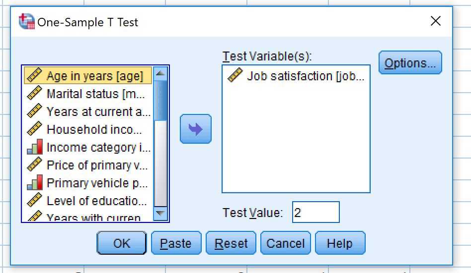 One Sample T test In SPSS Johan Osterberg Product Engineer One Sample T test In SPSS Johan Osterberg Product Engineer