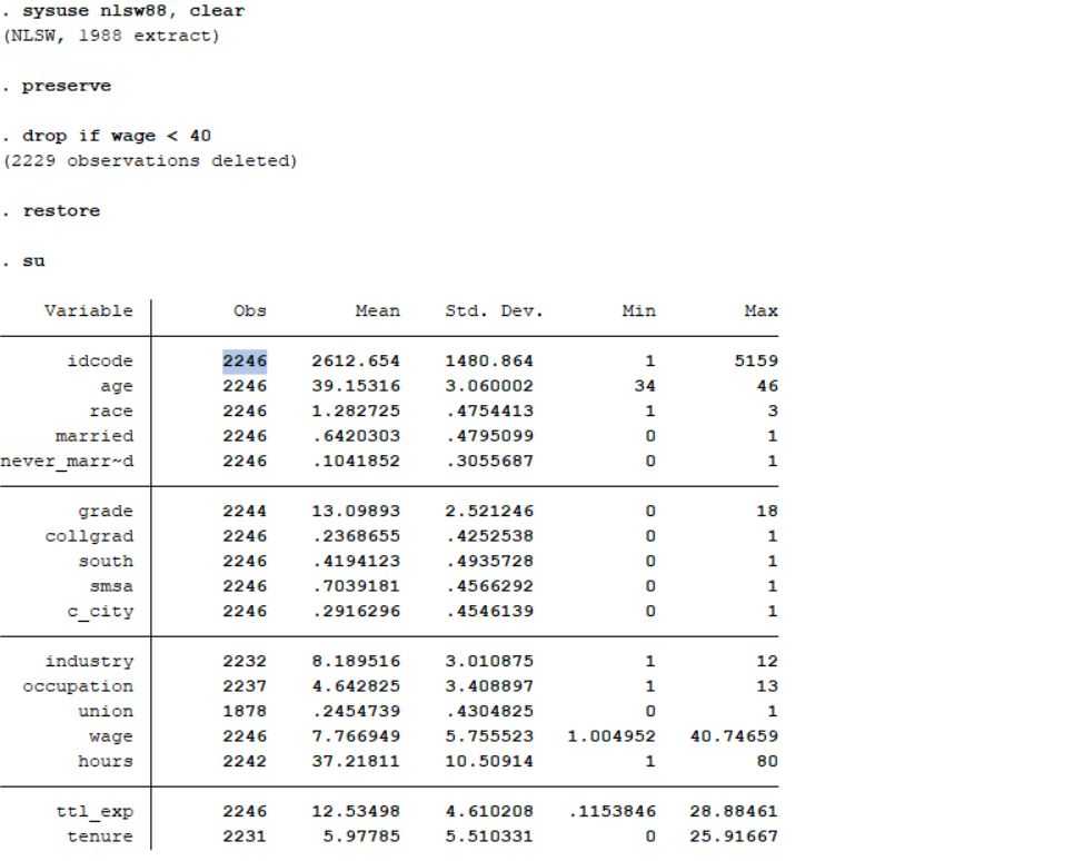 Preserve And Restore Commands In Stata Johan Osterberg Product Engineer